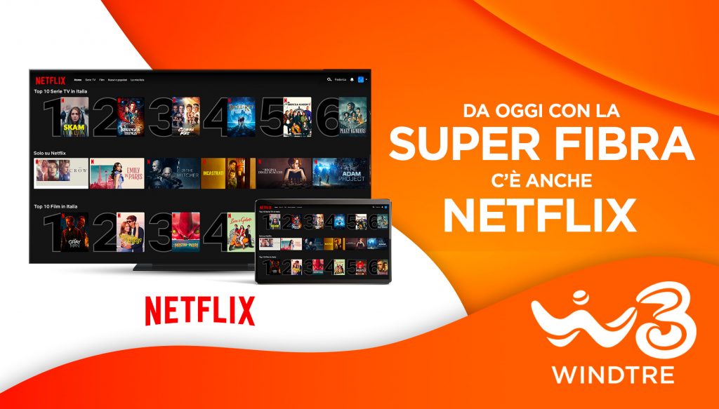 WINDTRE on air con l’offerta Super Fibra e Netflix - Touchpoint News