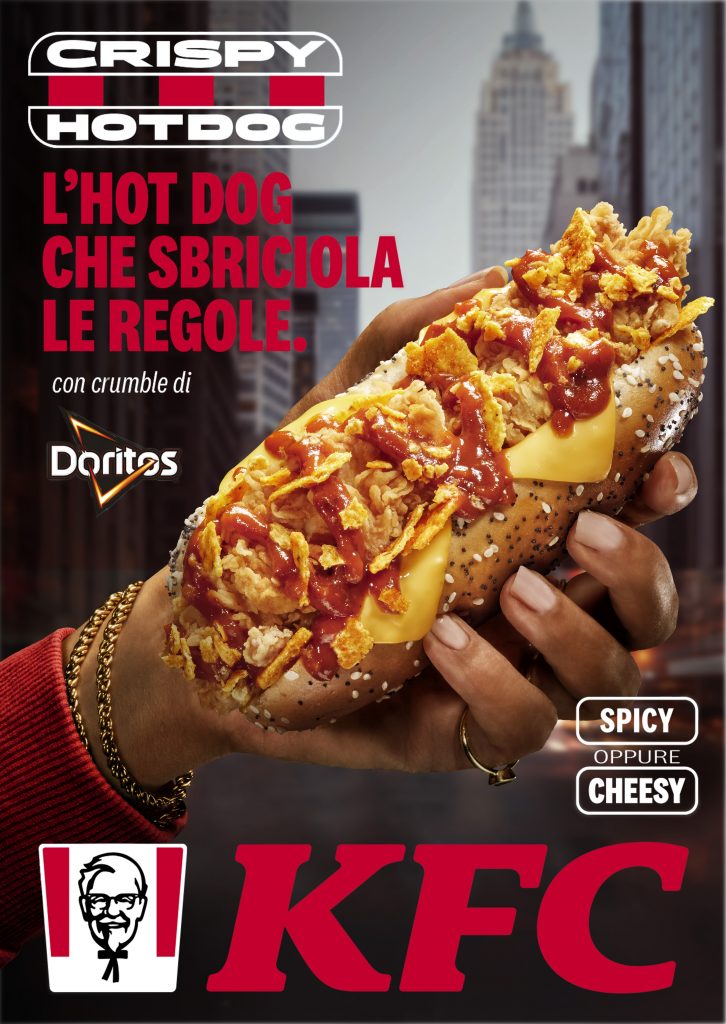 KFC lancia il nuovo Crispy Hot Dog con crumble di Doritos - Touchpoint News